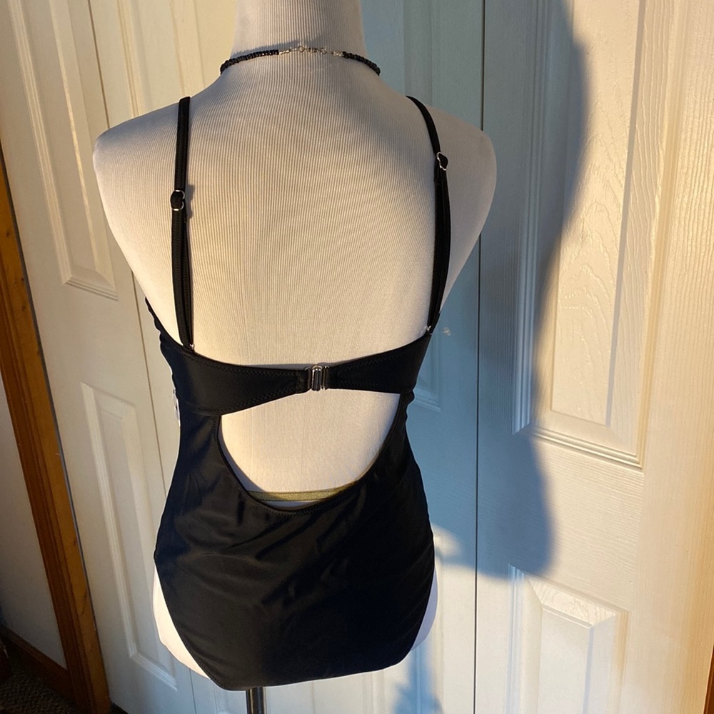 2 Swimsuits ~ Black ~ Racerback One Piece ~ Strappy ~… - Gem